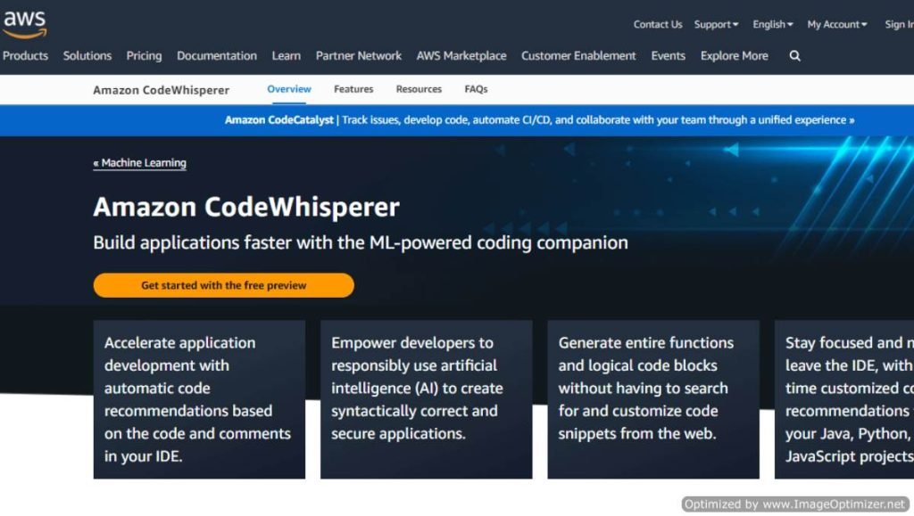 What is Amazon CodeWhisperer - Info Pricing Alternative - AI Tool Bee